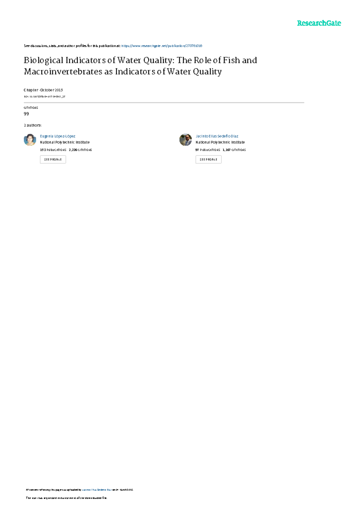 Biological Indicators of Water Quality: Fish & Macroinvertebrates Role ...