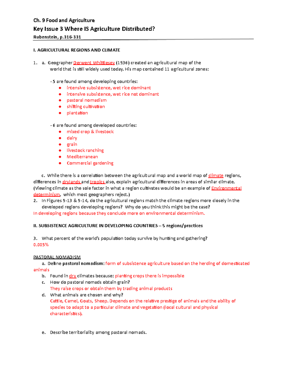 Chapter 9.3 AP Human Geography - Ch. 9 Food and Agriculture Key Issue 3 ...