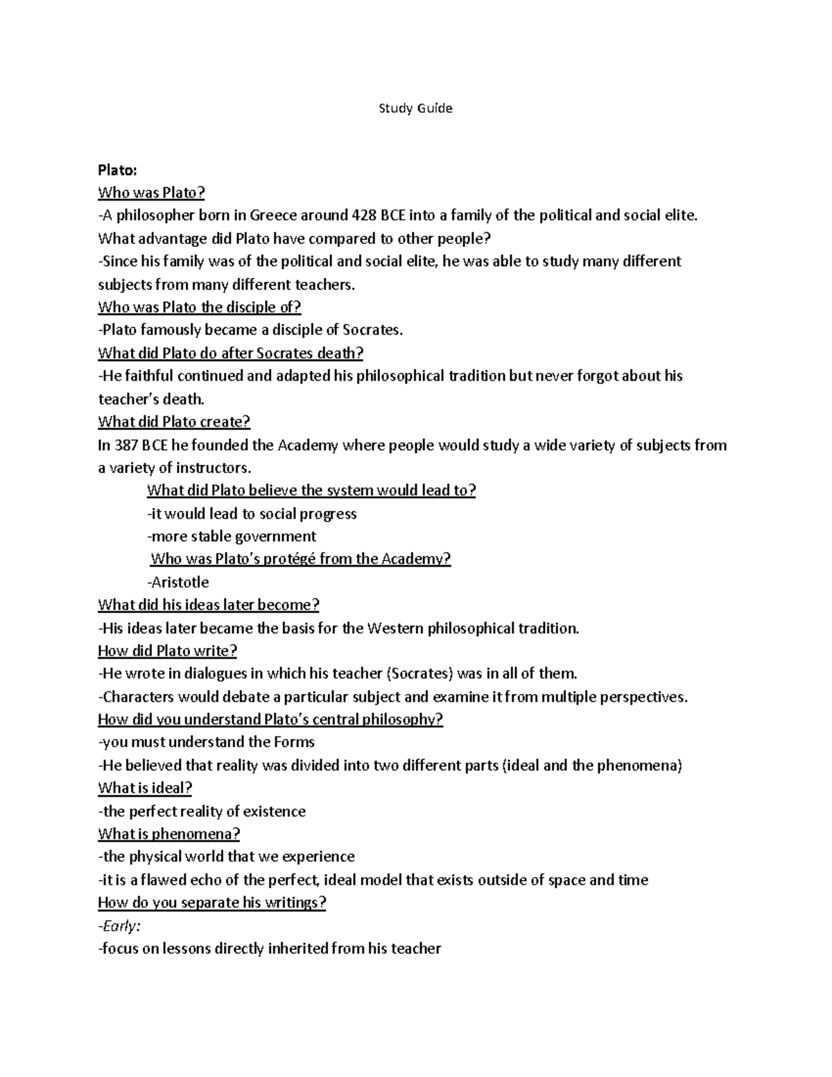 Study Guide: Plato's "Apology" - Key Concepts & Philosophical Insights ...
