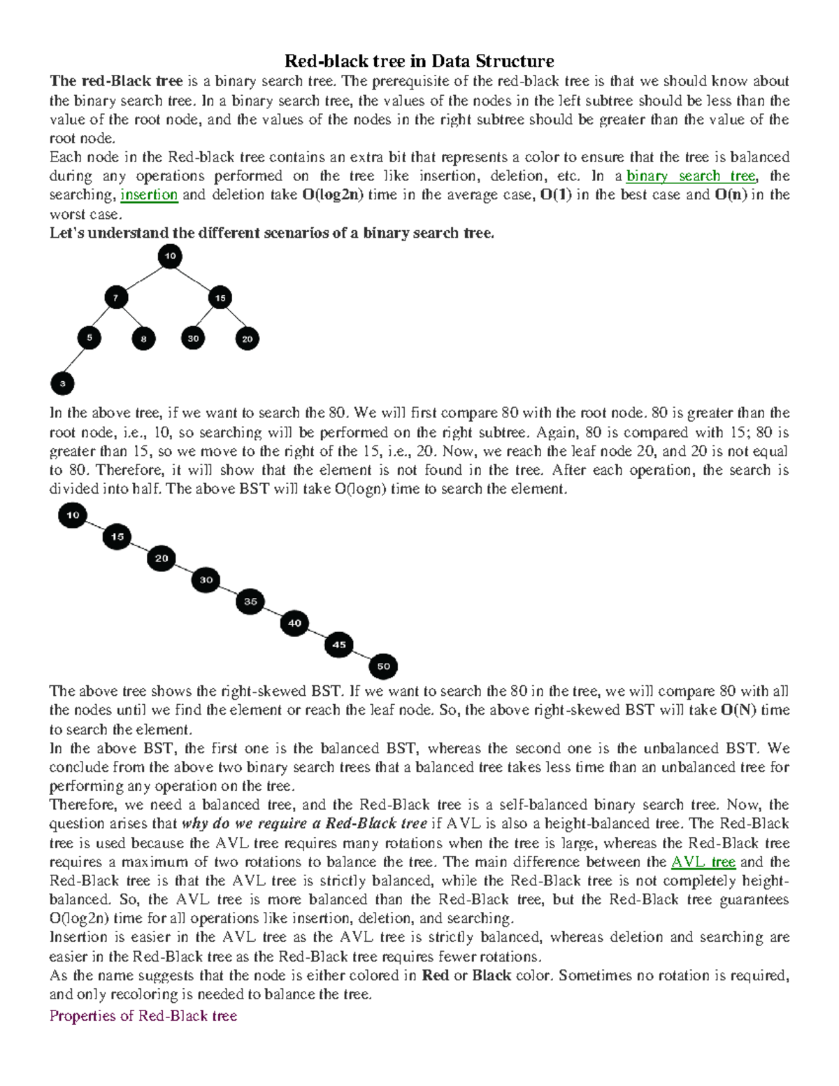 Splay Trees and Red black trees - Red-black tree in Data Structure The ...