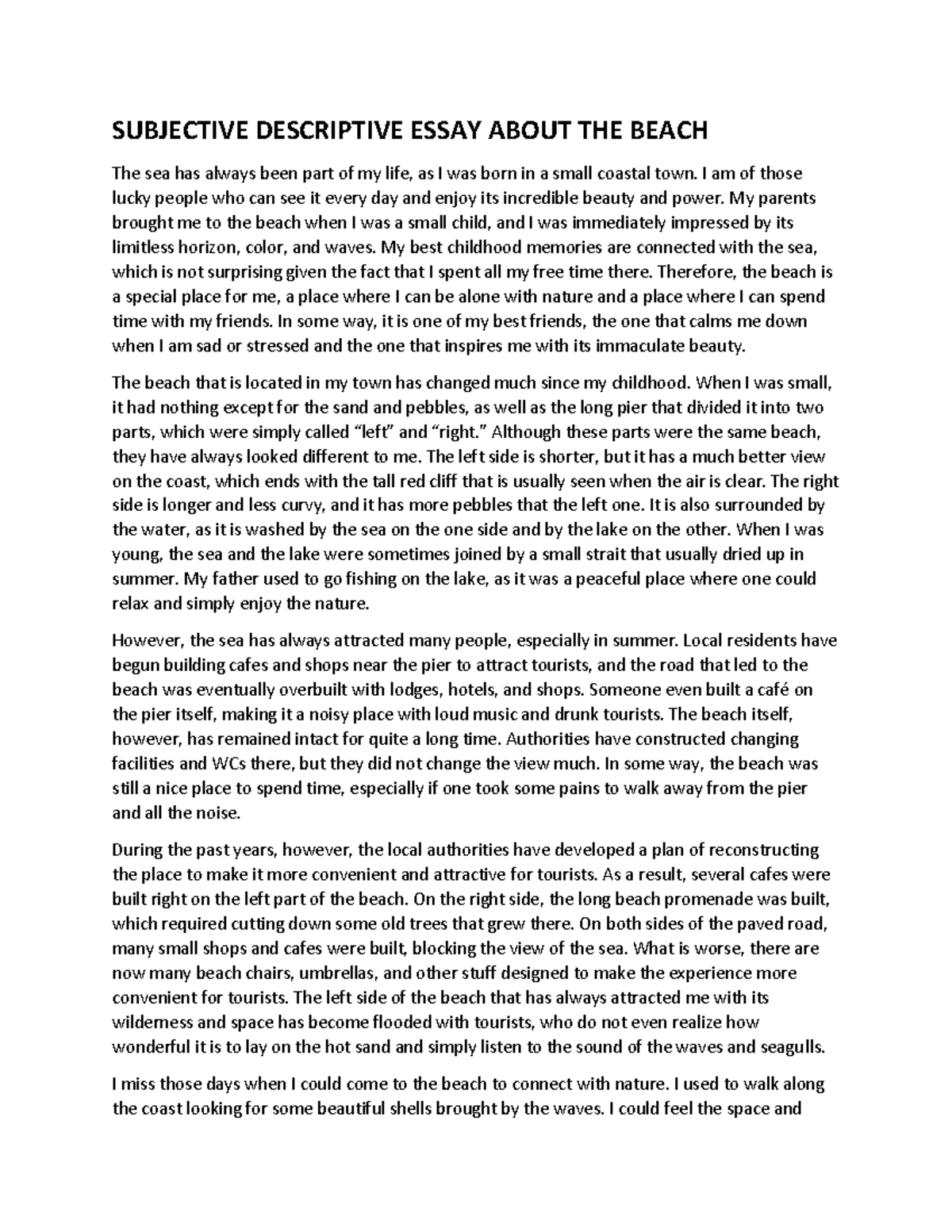 Subjective descriptive essay example pdf - SUBJECTIVE DESCRIPTIVE ESSAY ...