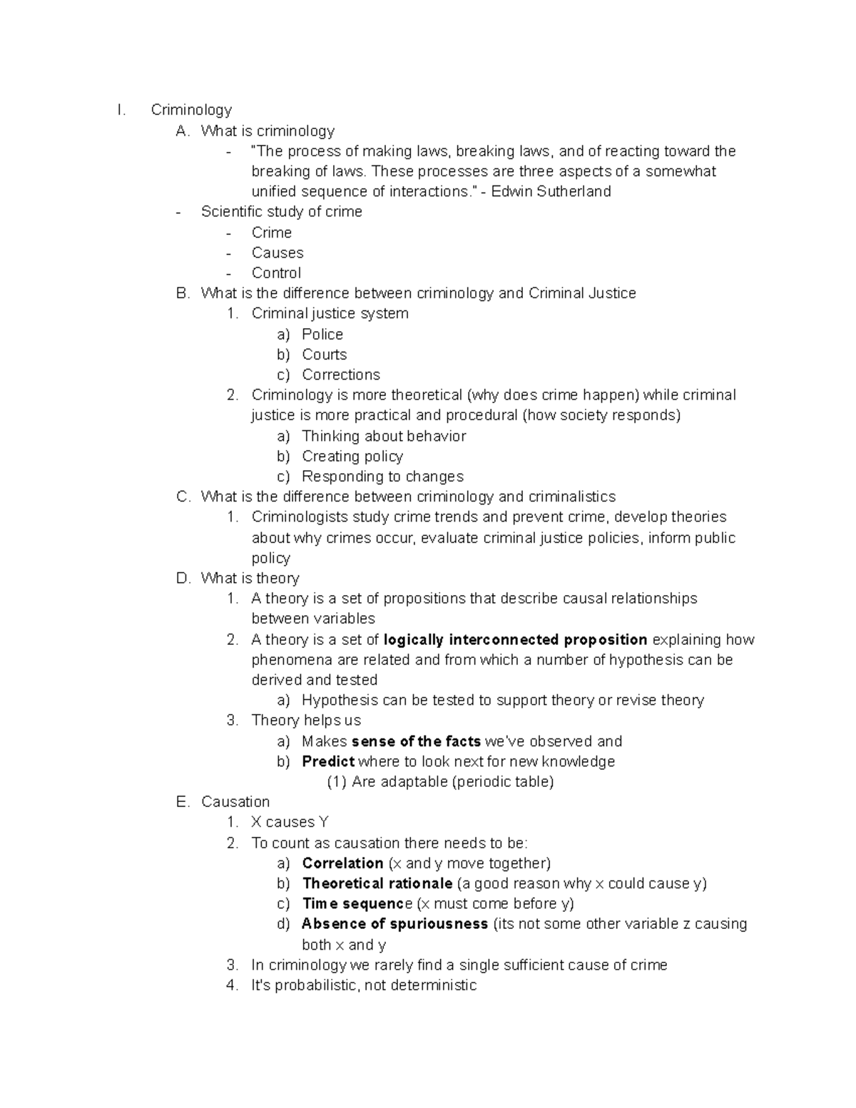 Crim 101: Intro to Criminology - Theories, Causes, and Justice - Studocu