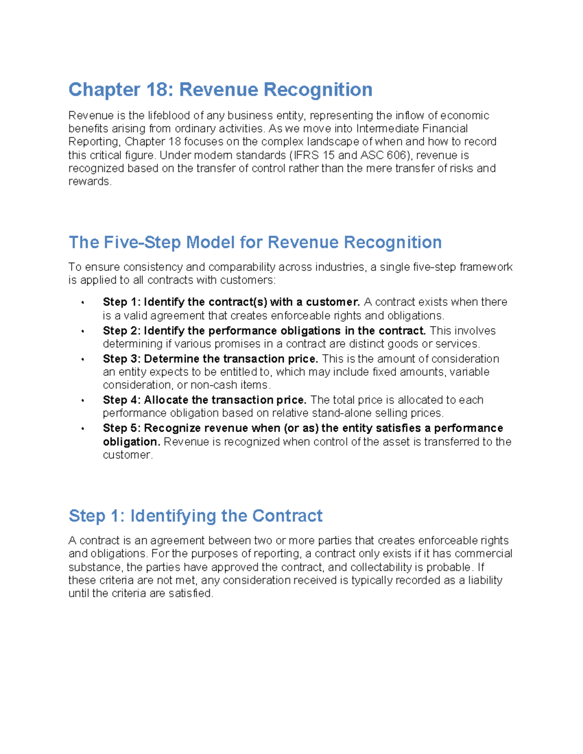 Intermediate Financial Reporting: Chapter 18 - Revenue Recognition ...