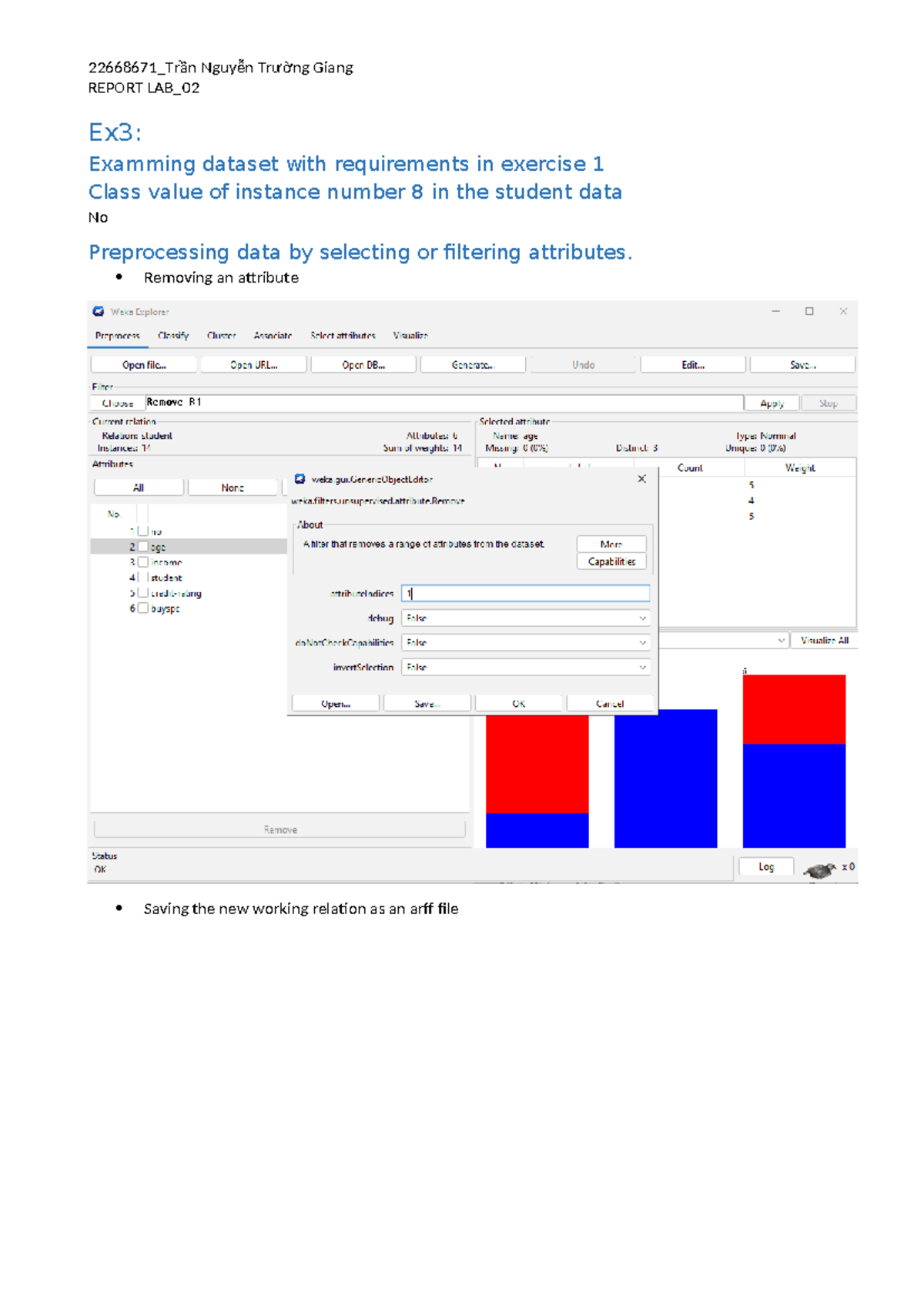 Report LAB - xcvbnm,. - REPORT LAB_ Ex3: Examming dataset with ...