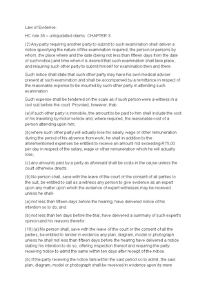 [Solved] Discuss the purpose of an inspection in loco - law of evidence ...