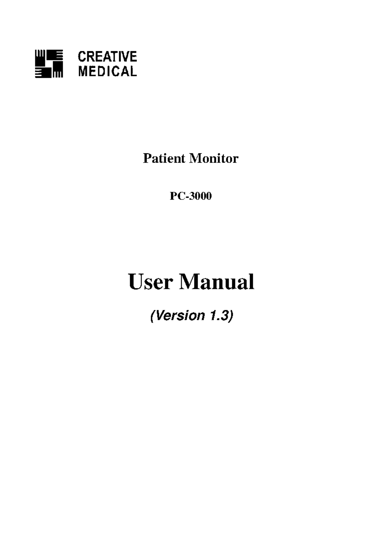 Patient Monitor User Manual (Version 1.3) - Comprehensive Guide - Studocu