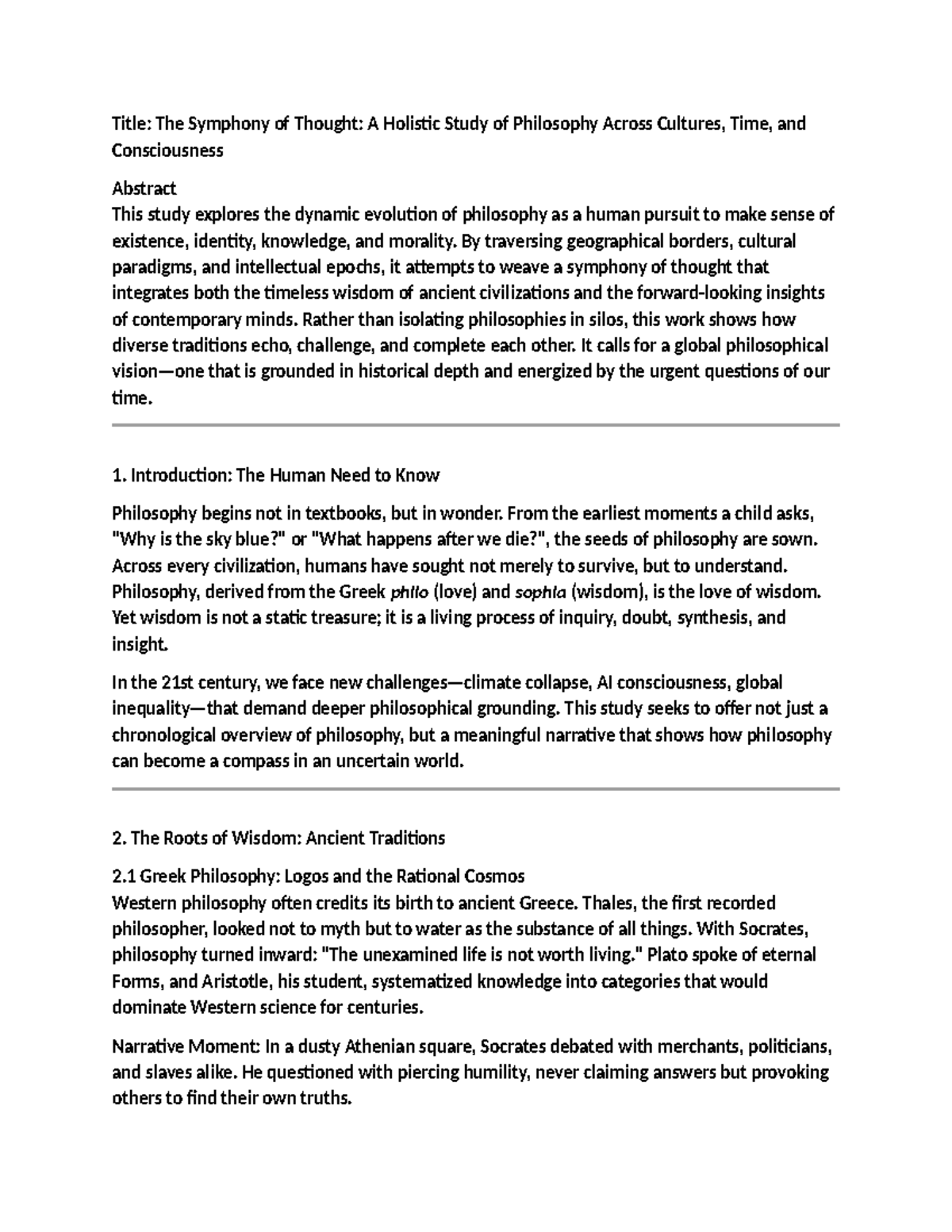 Title: PHIL 101: The Symphony of Thought - A Global Study of Philosophy ...