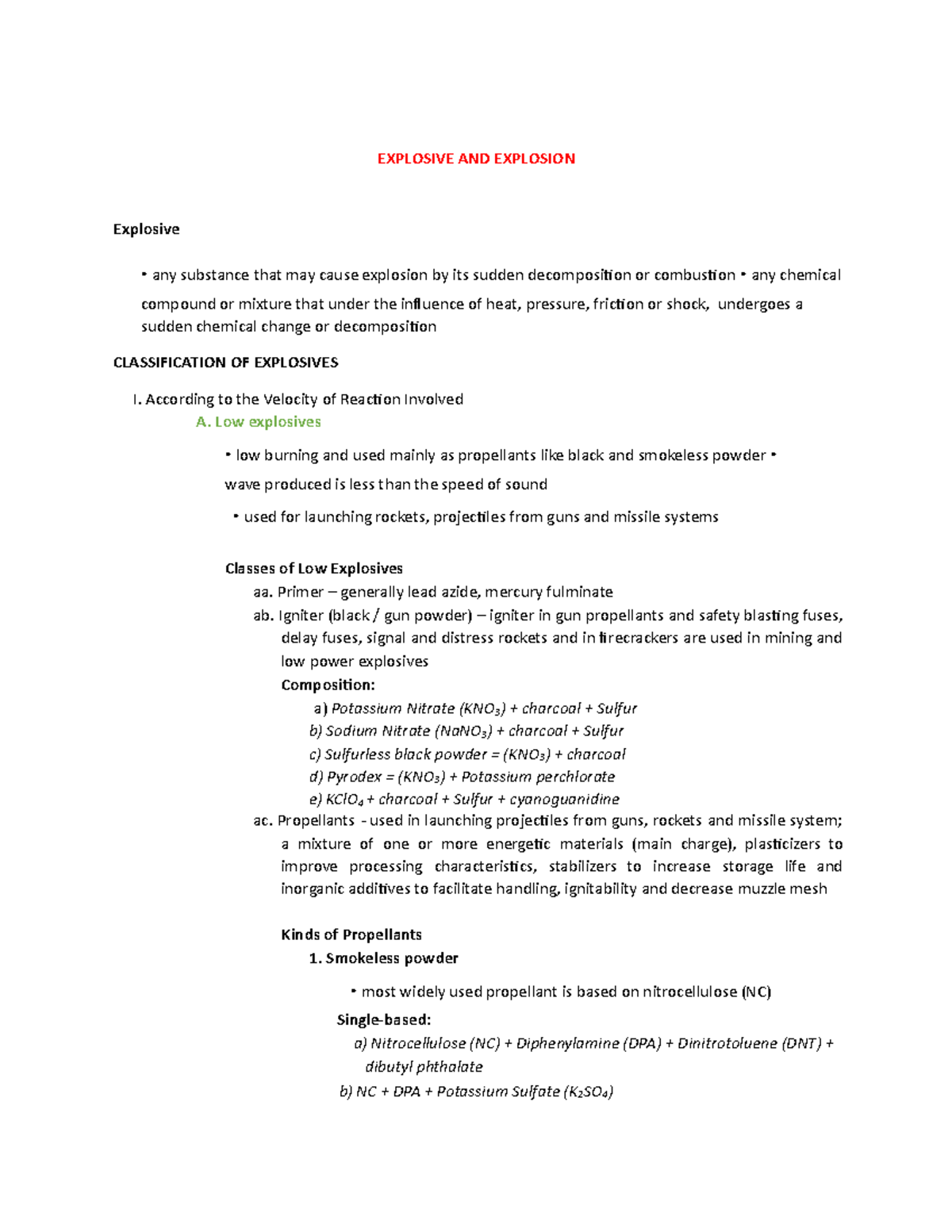 Explosive and Explosion Overview: Types, Classifications, and Effects ...