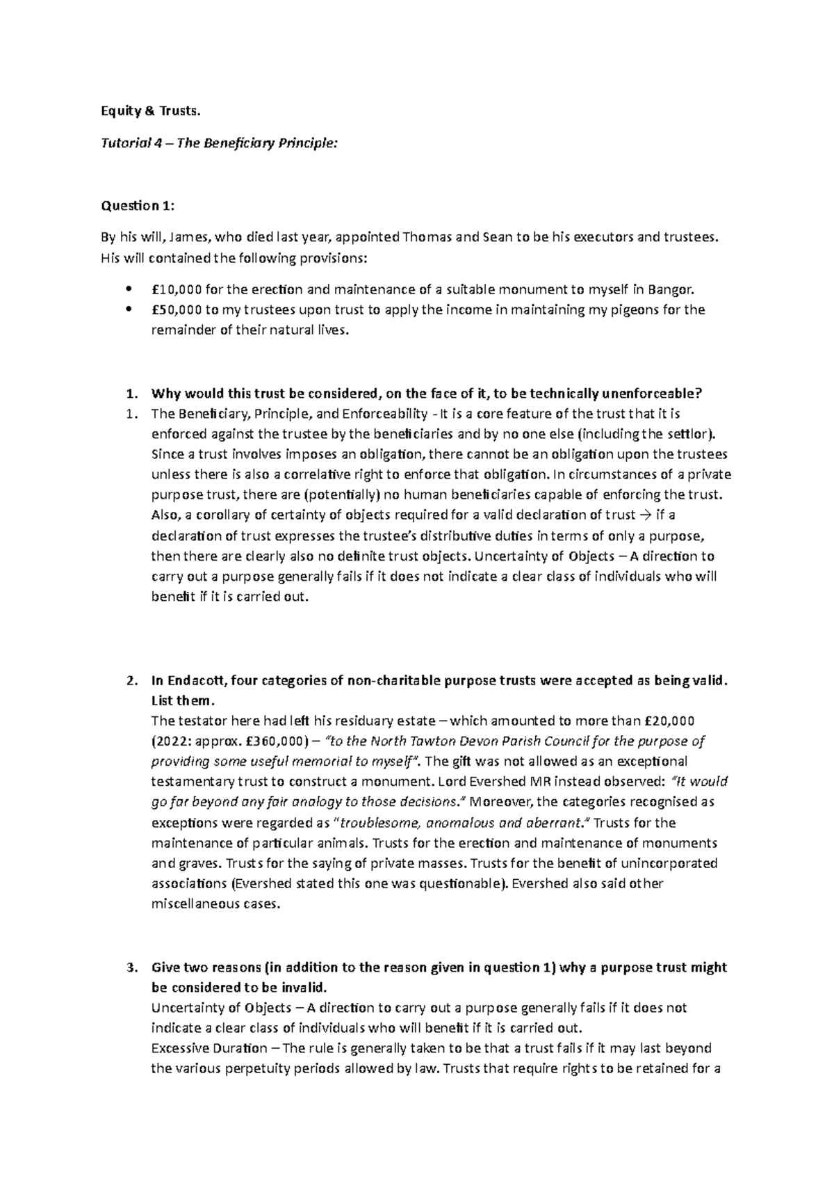 Equity and Trusts - The Beneficiary Principle - Equity & Trusts ...