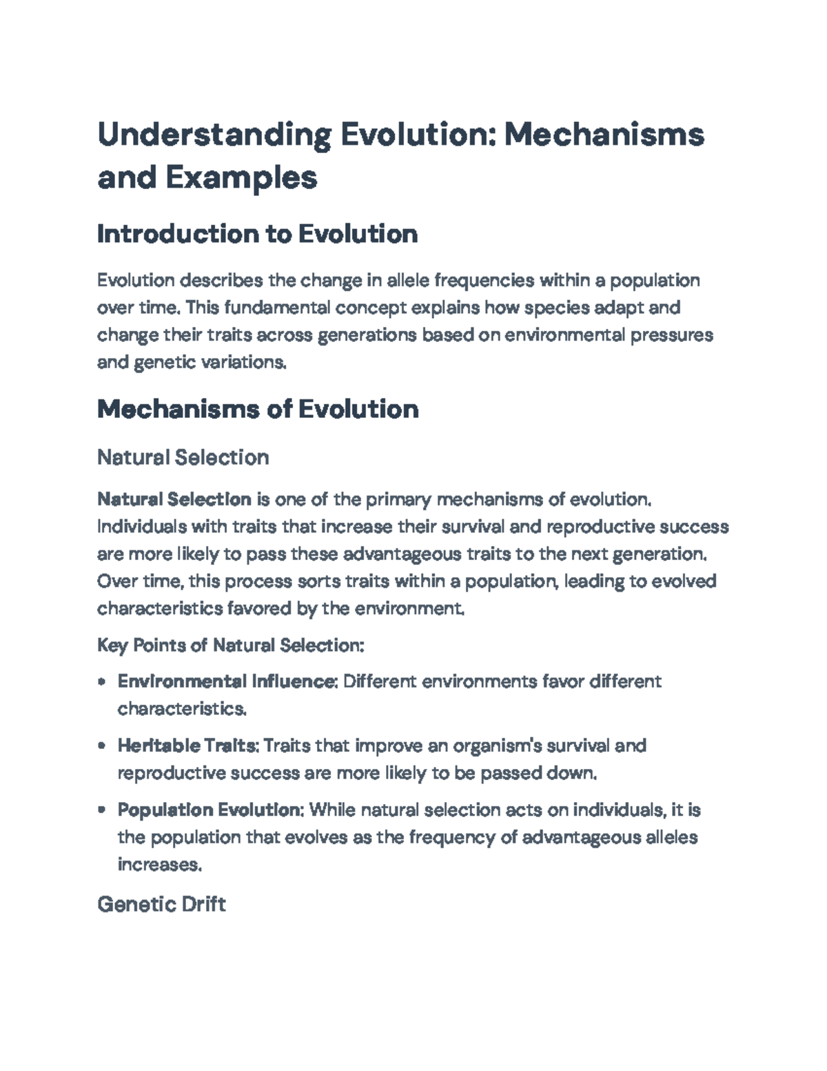Understanding Evolution: Mechanisms, Examples, and Adaptive Strategies ...