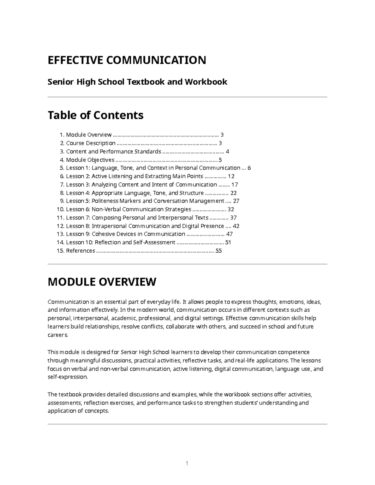 Effective Communication SHS Textbook & Workbook Overview - Studocu