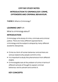 CMY1501 - Unisa - Introduction to Criminology: Crime, Offenders and ...