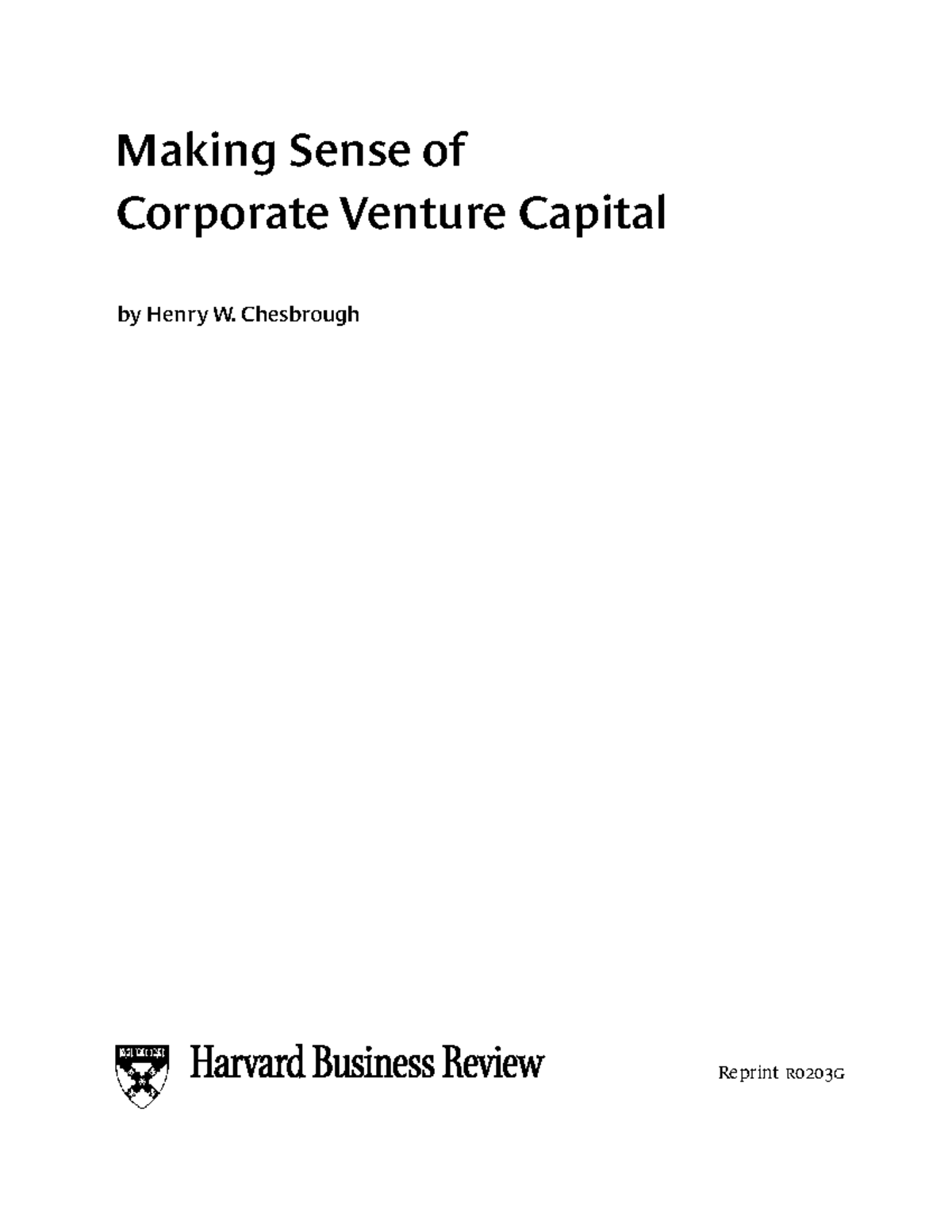 Making Sense of Corporate Venture Capital: Key Insights & Strategies ...