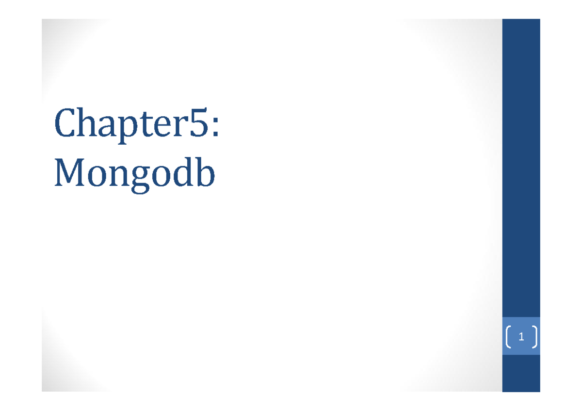 Chapter 5: Understanding JSON in MongoDB (CS101) - Studocu