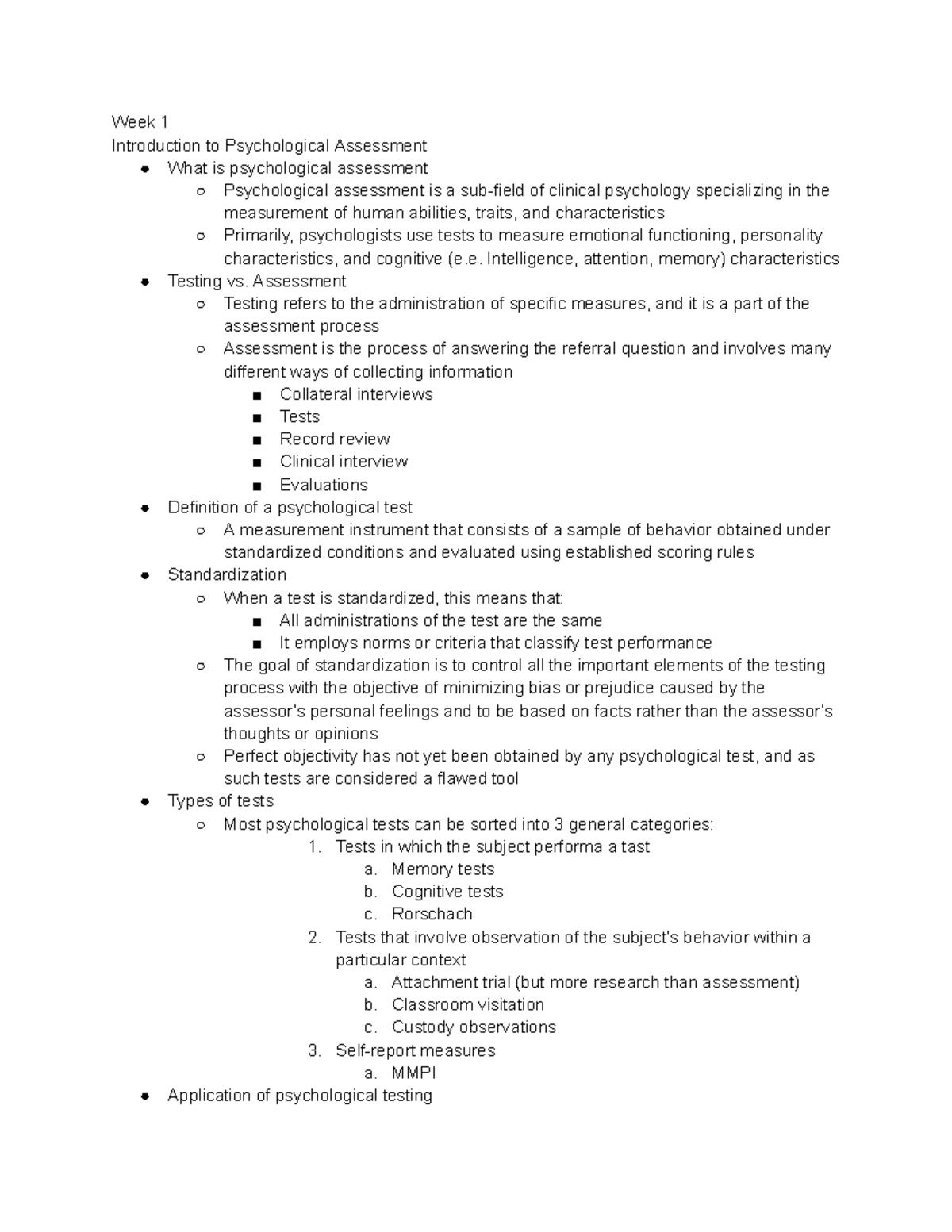Psychological Assessment Overview: Procedures, Ethics, and Techniques ...