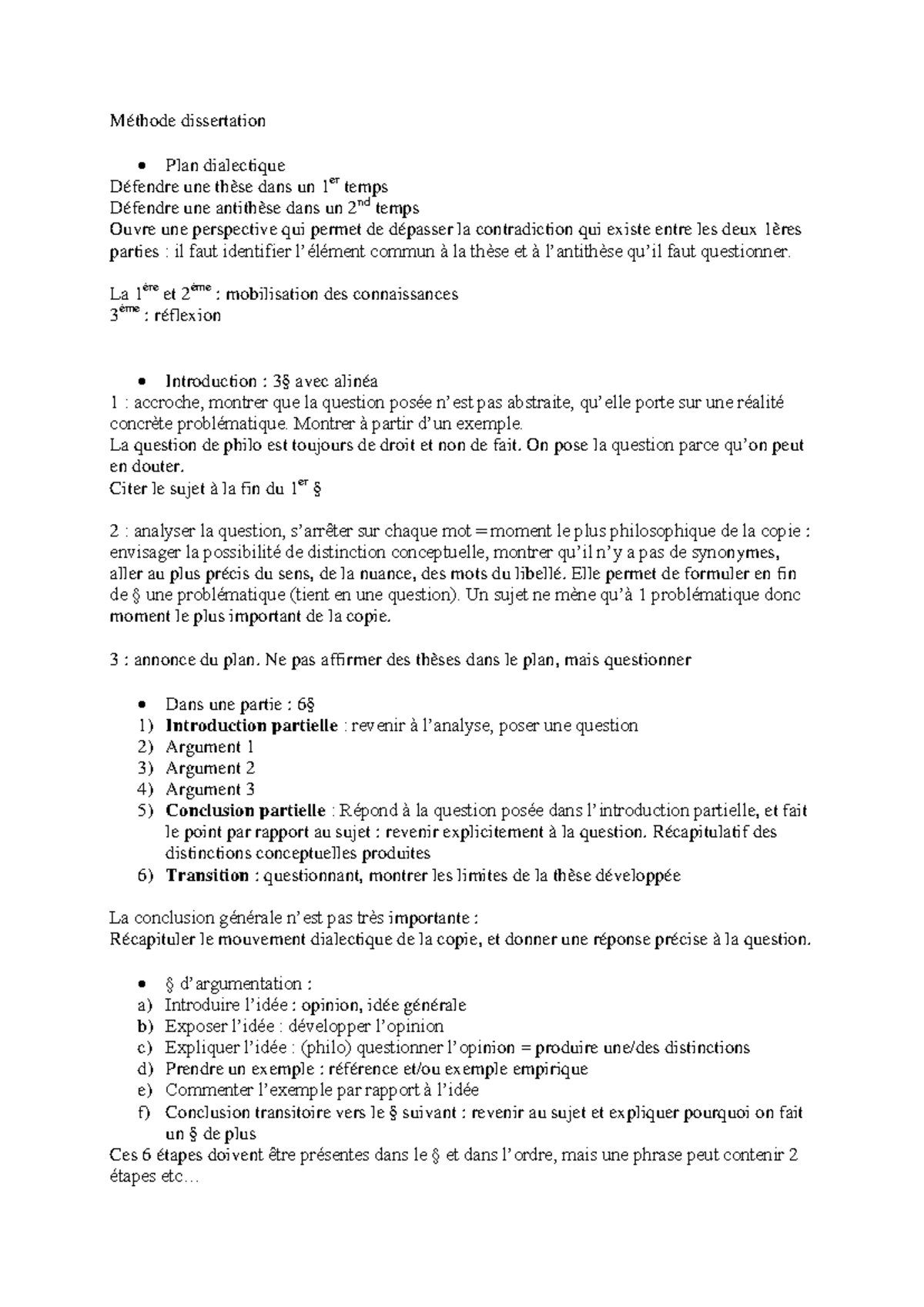 Méthode dissertation philosophie - Méthode dissertation x Plan ...