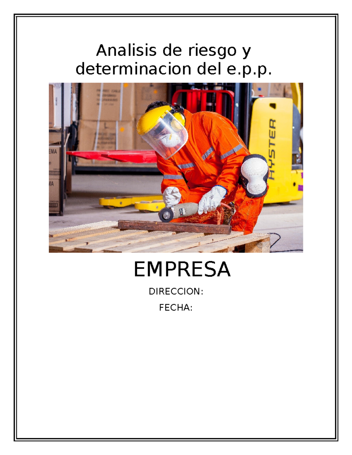 Análisis de Riesgos y Equipos de Protección Personal - EPP - Studocu