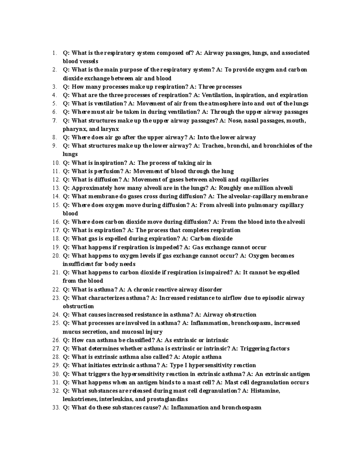 Asthma Pathophysiology Overview: Key Concepts and Triggers (BIO 141 ...