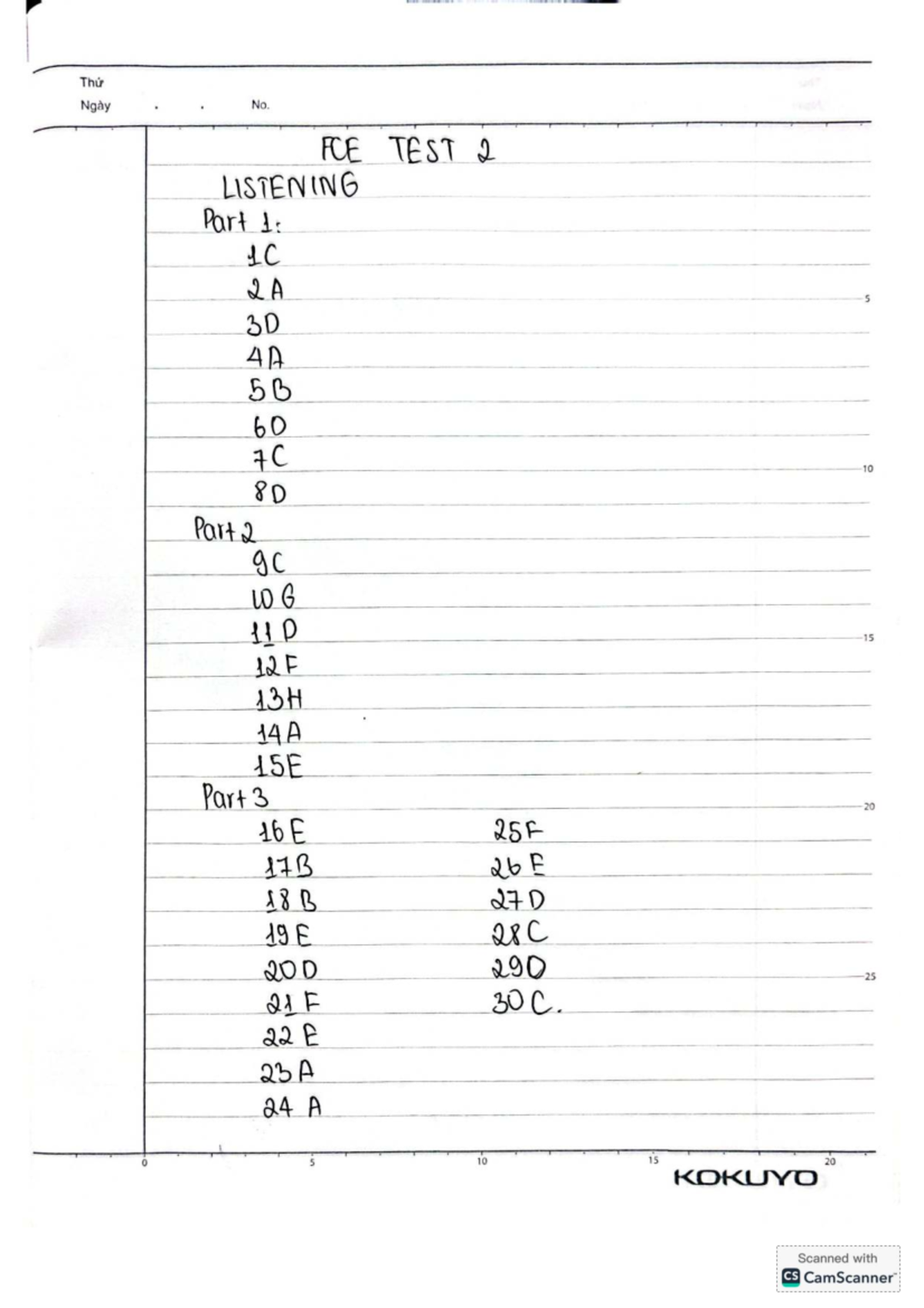 Listening Test 2 - LSTENING 1C (50 FY) - Year 3C SBT L1 - Studocu