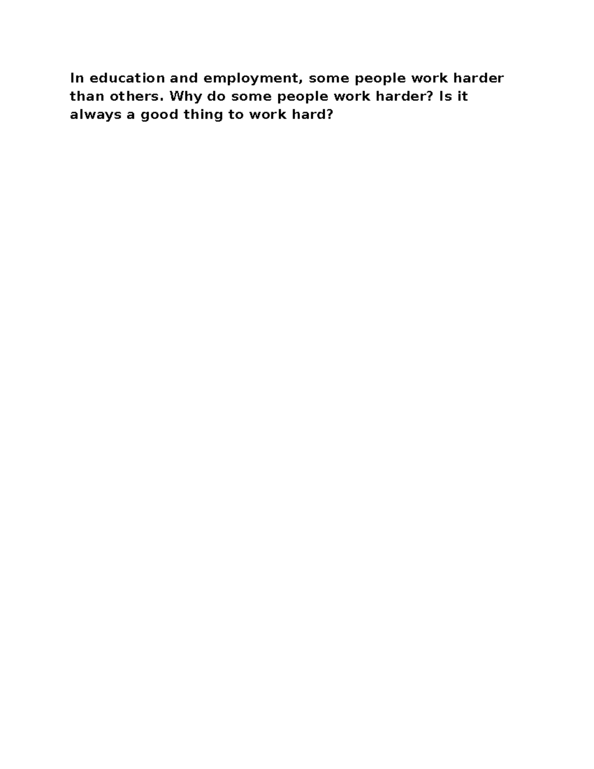 In education and employment - English language - Why do some people ...