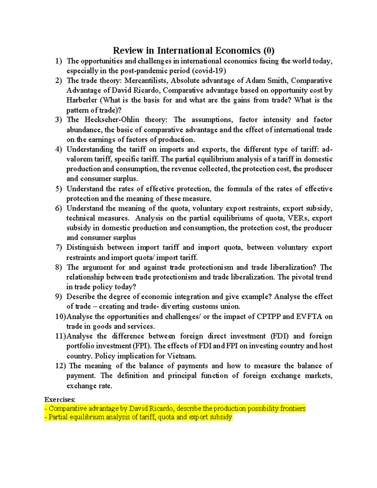 Review in International Economics: Opportunities, Theories & Policies ...