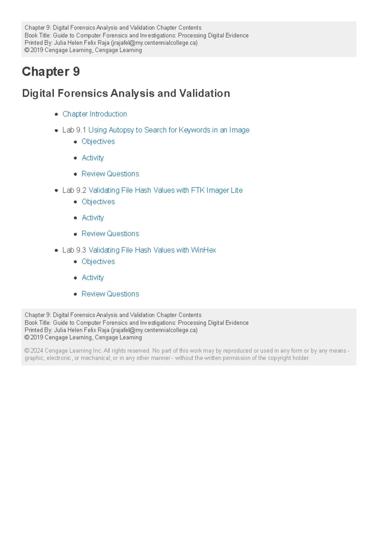 Lab 9: Digital Forensics Analysis & Validation Techniques (C9) - Studocu