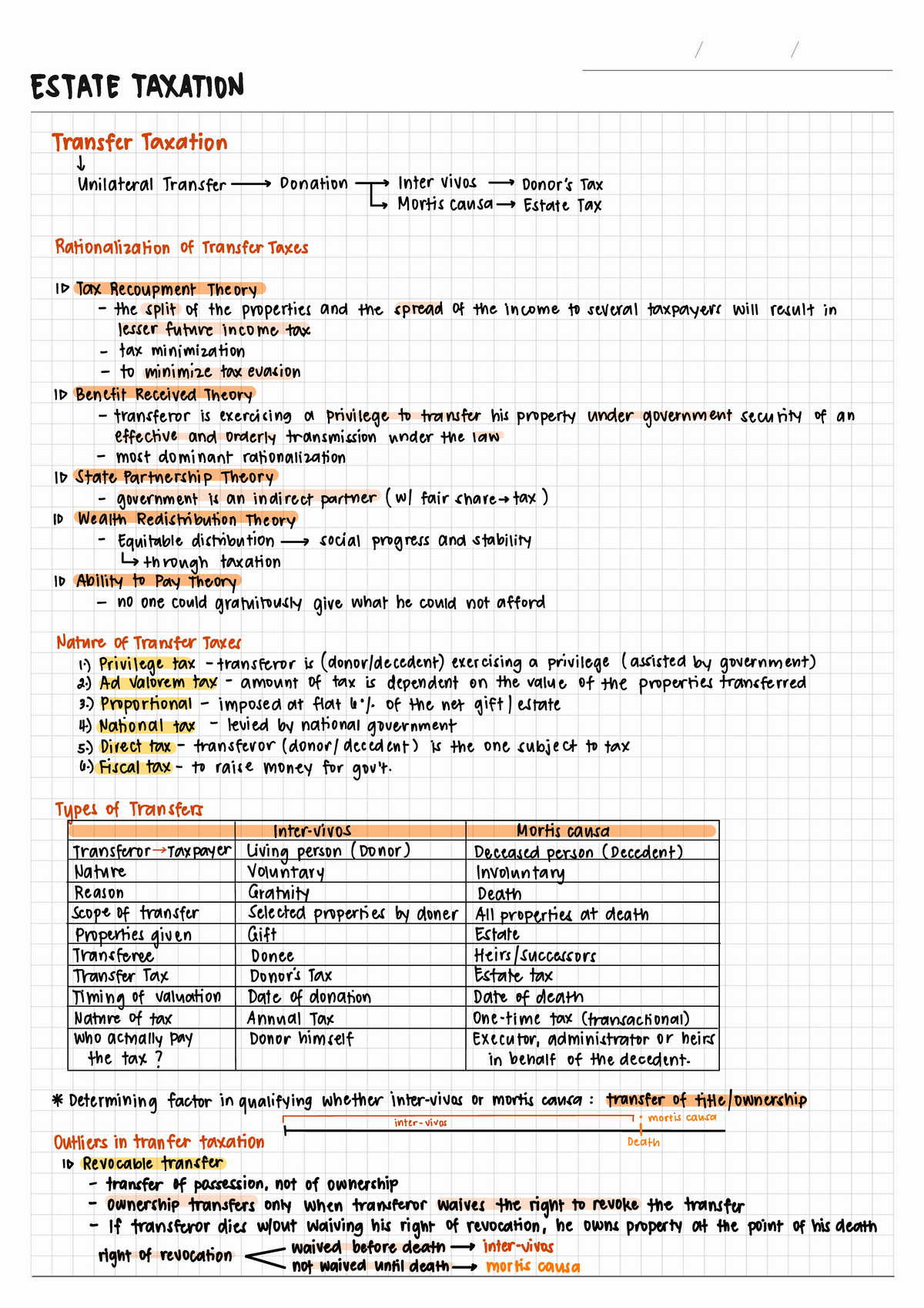 10-Estate Taxation: Understanding Transfer Taxes and Their Implications - Studocu