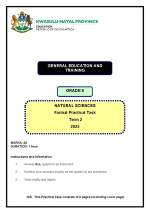 Gr 8 NS Particle Model of Matter Revision Worksheet - Particle Model of ...