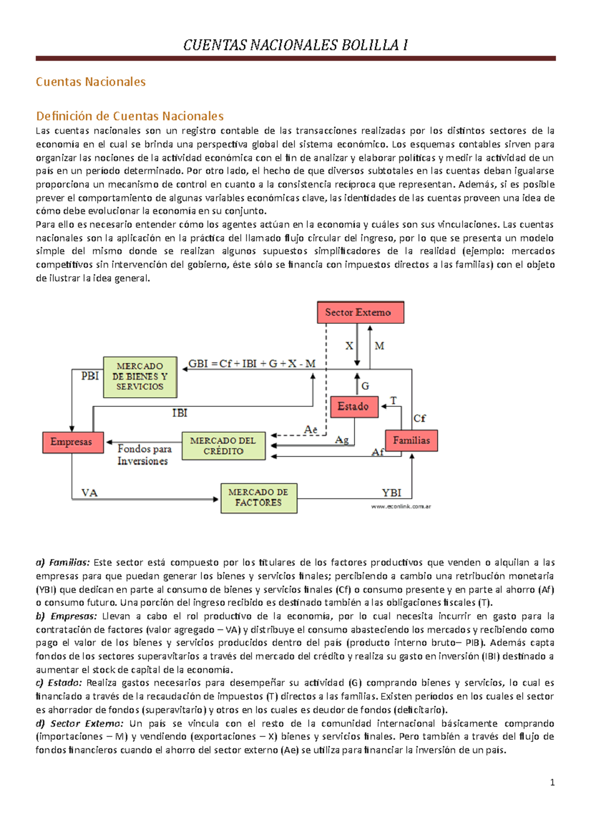 Bolilla 1 Crecimiento - Cuentas Nacionales Definición de Cuentas ...