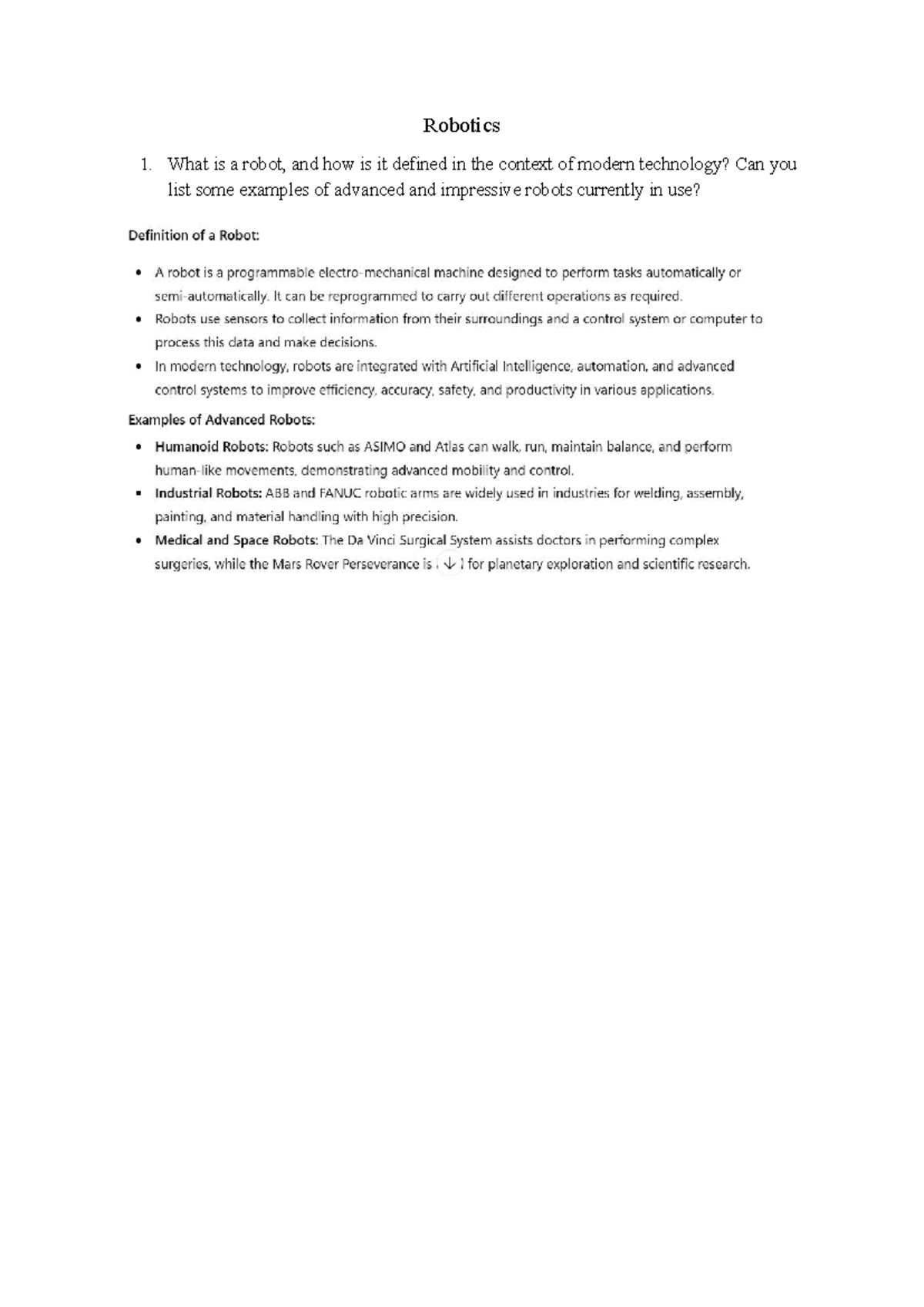 Robotics - robotic text book - Robotics What is a robot, and how is it ...