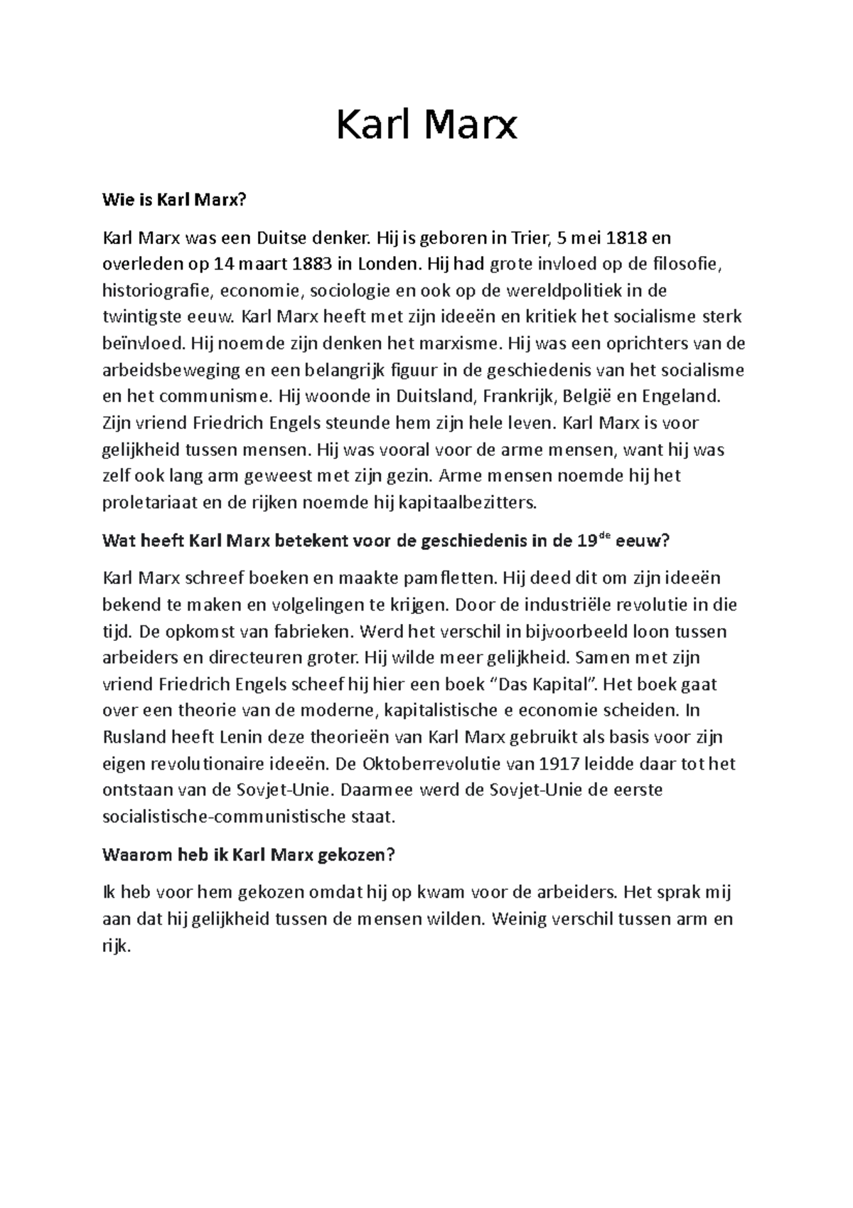 Karl Marx gs PO - Een Studie over de Invloed en Kenmerken van Marxisme ...