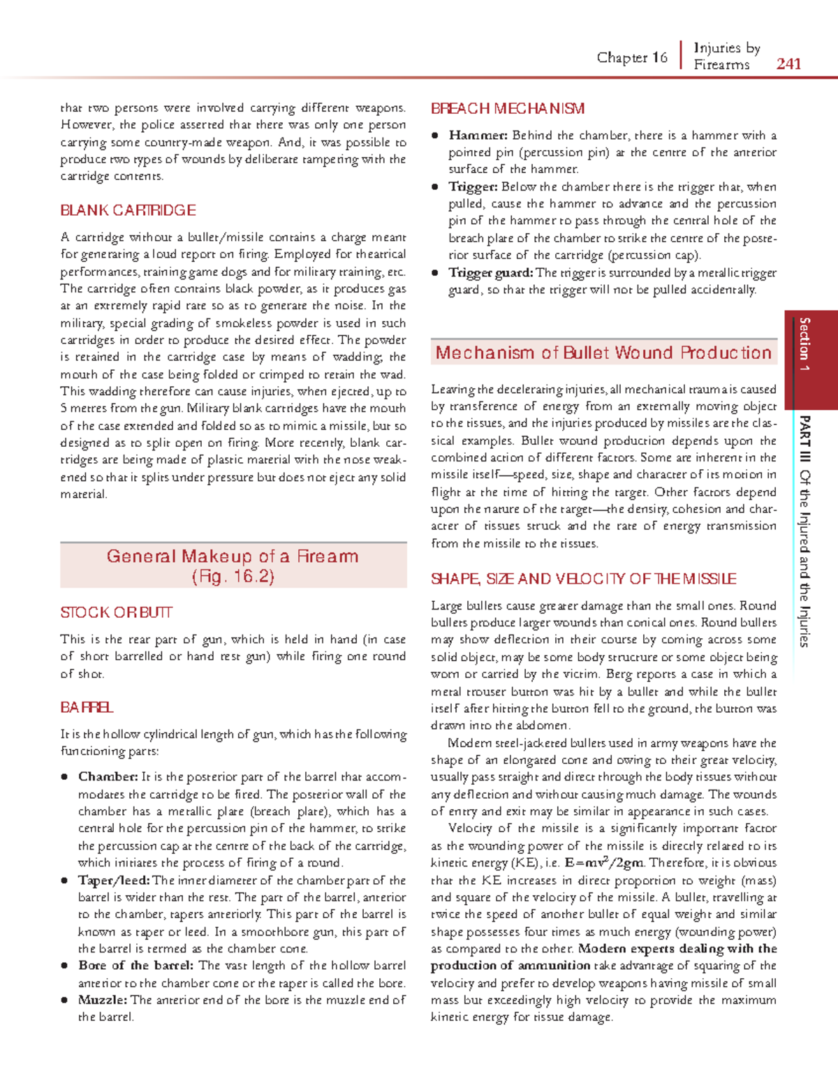 Forensic Analysis of Firearm Injuries - Chapter 16 Overview - Studocu
