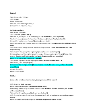 UN00202 Mandarin Level 2: Video Script & Submission Guidelines - Studocu