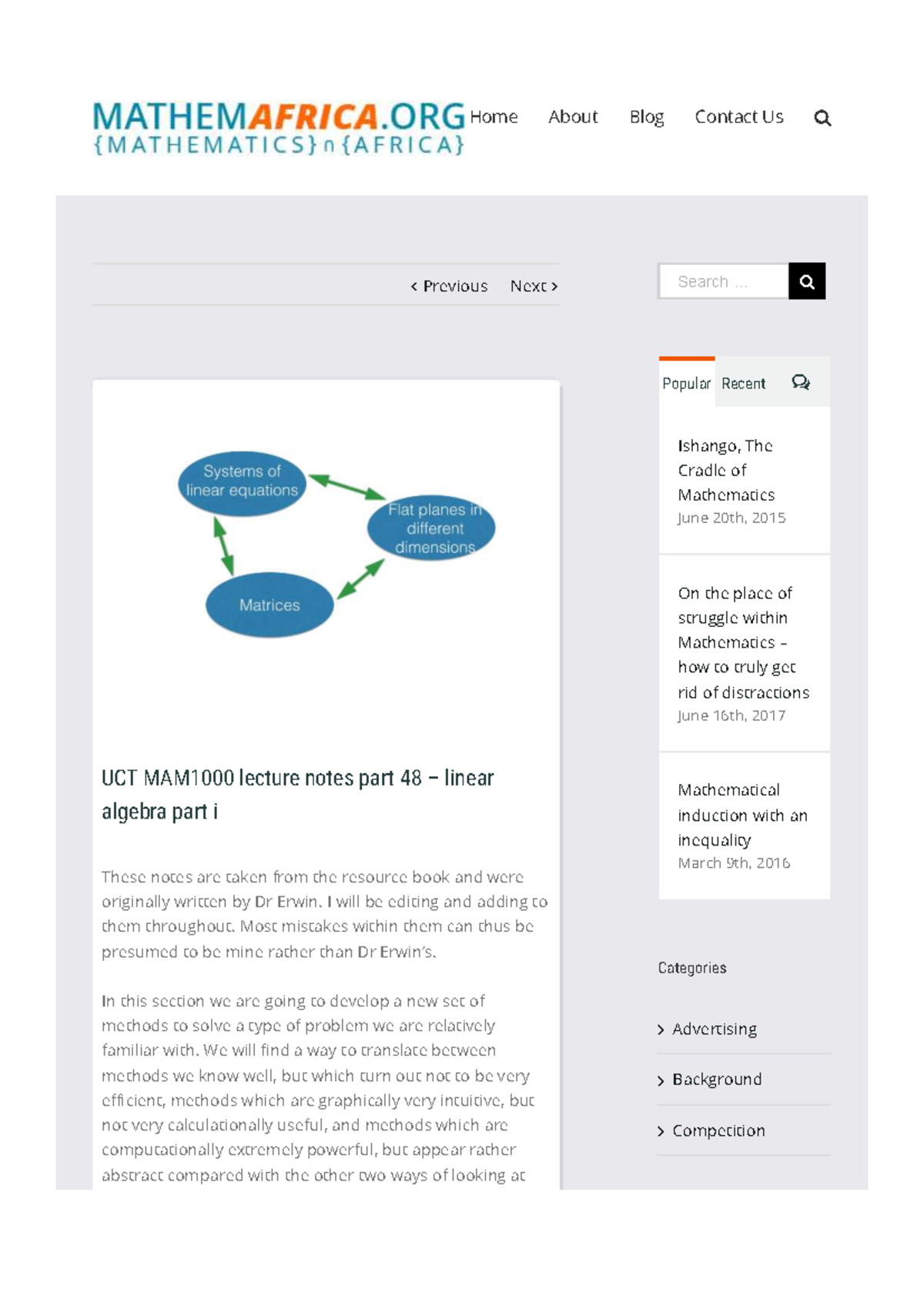 UCT MAM1000 lecture notes part 48 – linear algebra part i ...