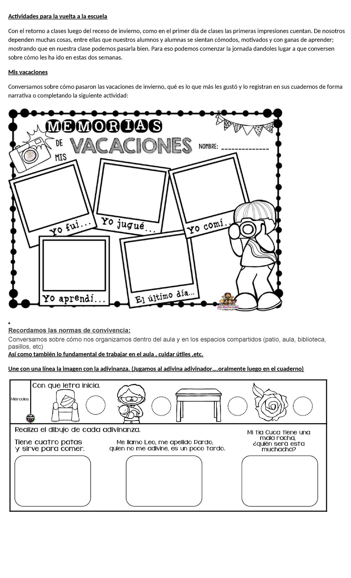 Actividades de Regreso a Clases: Estrategias y Dinámicas Iniciales ...