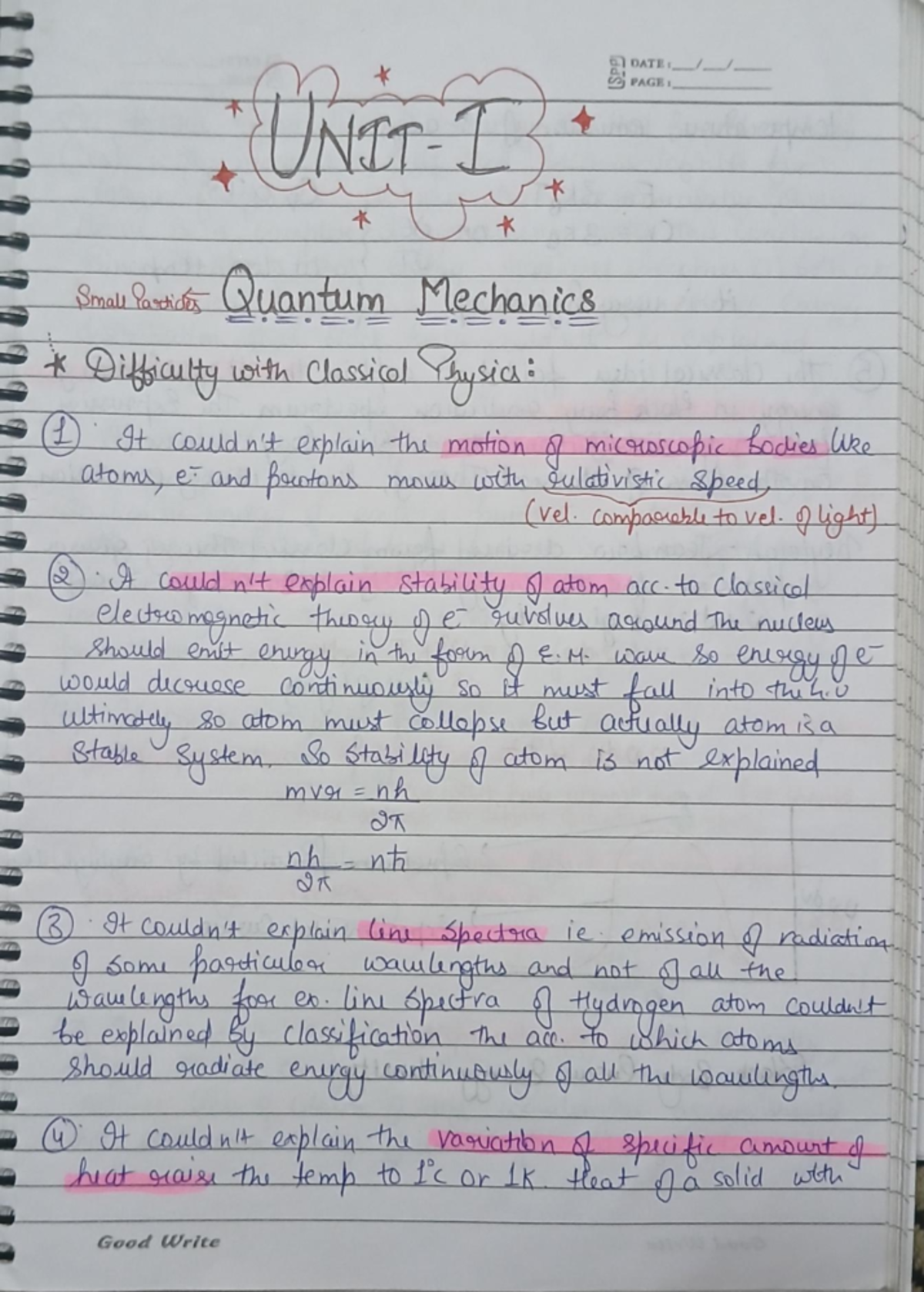 Unit 1 & 2 Physics Study Notes: Key Concepts and Formulas - Studocu