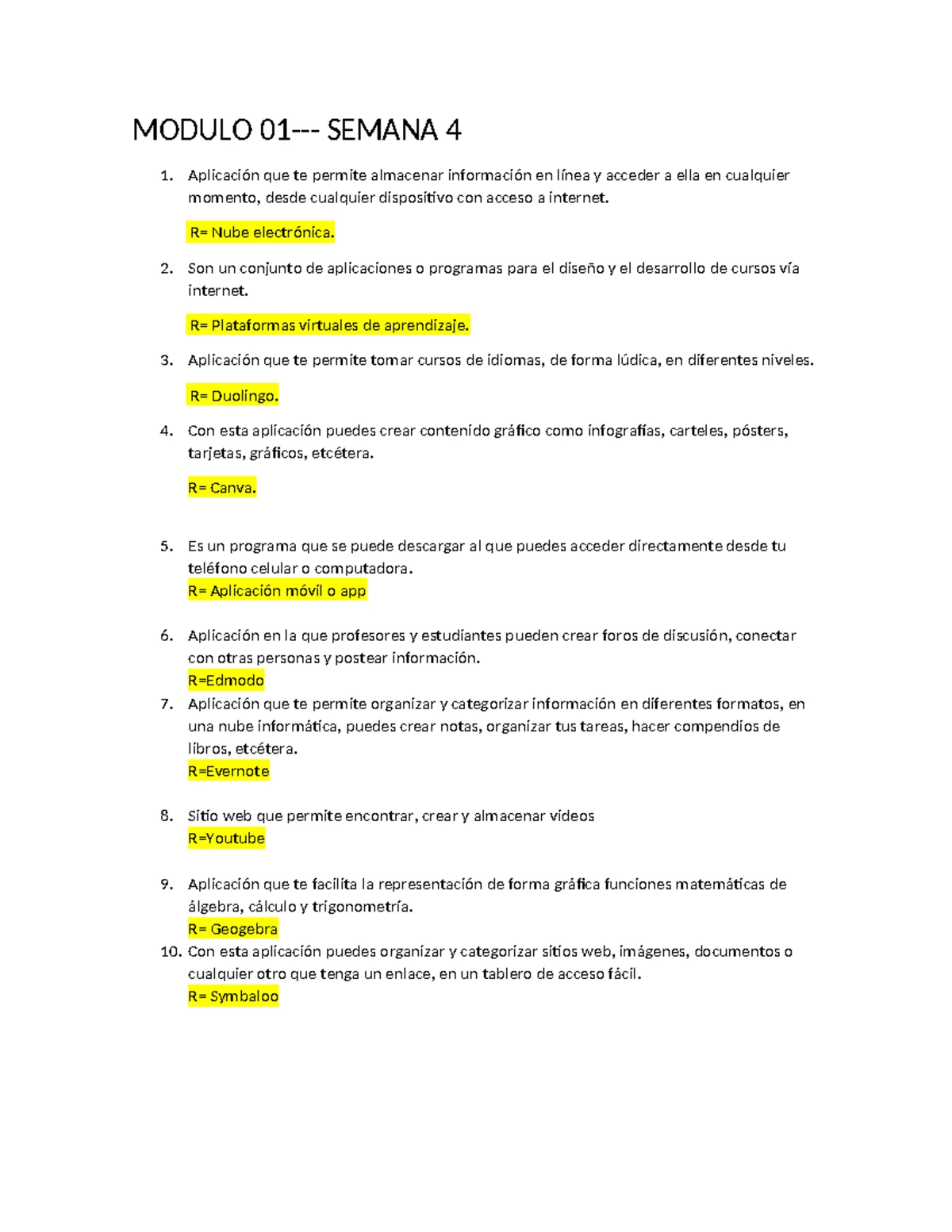 Modulo 1 - Semana 2 - Actividad Formativa 3: Nubes Electrónicas - Studocu