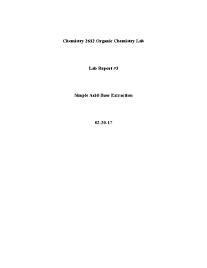 Melting point and Recrystallization lab Report - Jiahui Ding Chem-2612 ...