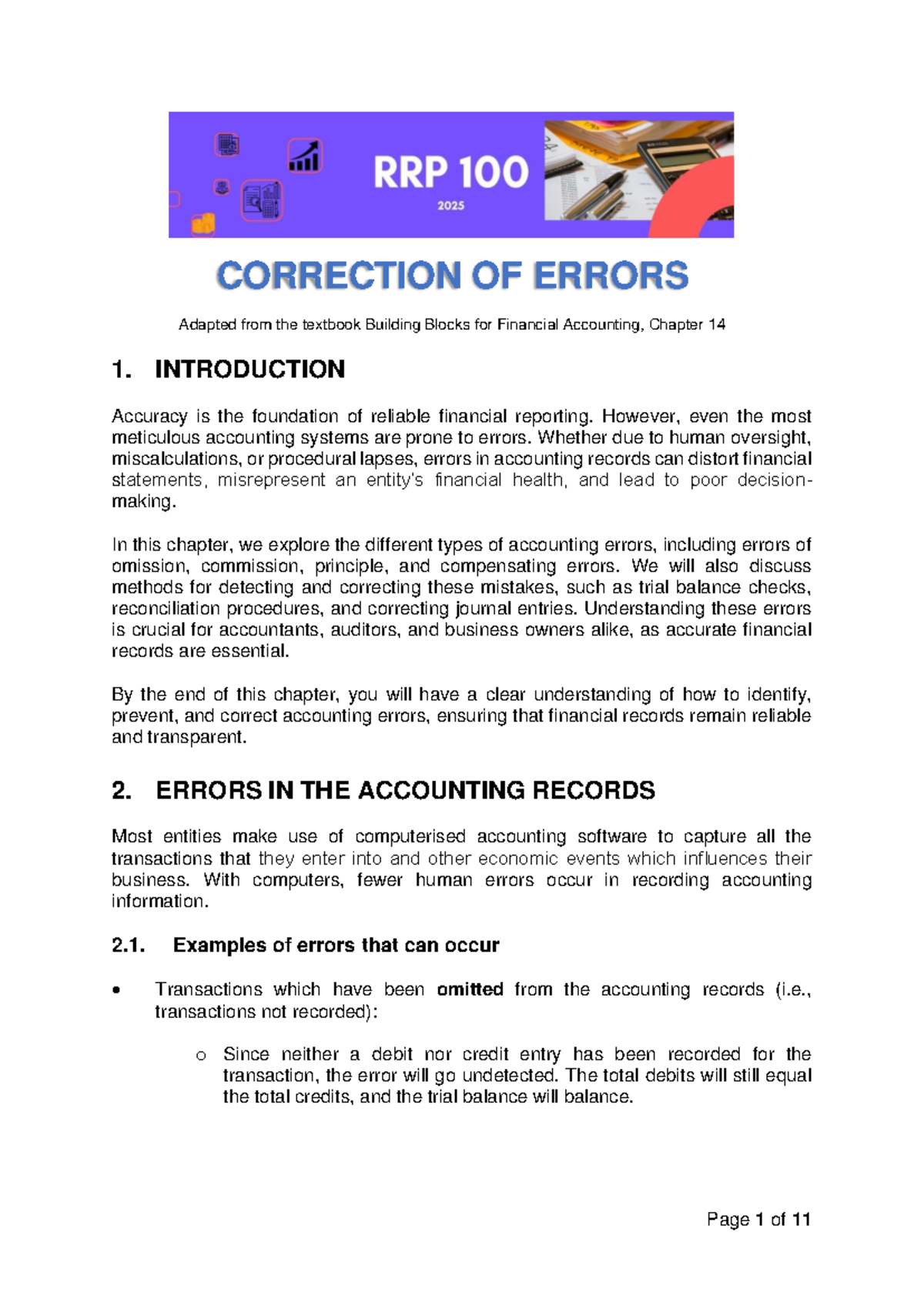 Accounting Errors and Corrections in Chung TV Services (ACCT101 ...