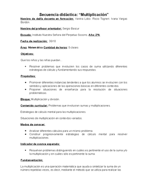 Secuencia medidas 3° - SECUENCIA DIDÁCTICA. ÁREA: MATEMÁTICA. GRADO: 3° A y B. DOCENTE: Natalí ...