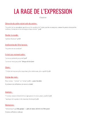 Fiche de lecture la rage de l'expression - LA RAGE DE L’EXPRESSION ...