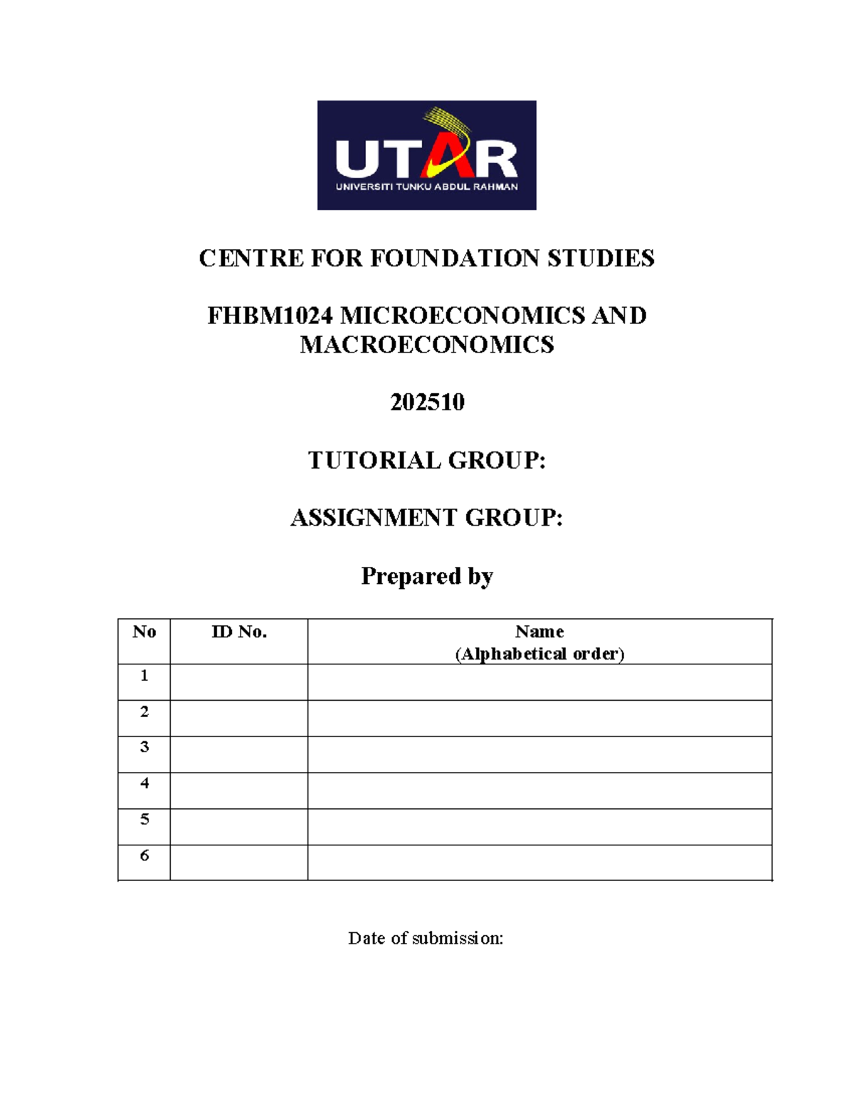Cover Page Assignment - GEARGQE - Computing Technology - CENTRE FOR ...