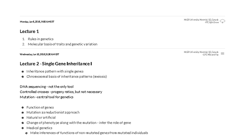 BIOL 202 Lecture Notes: Genetics and Inheritance Concepts - Studocu