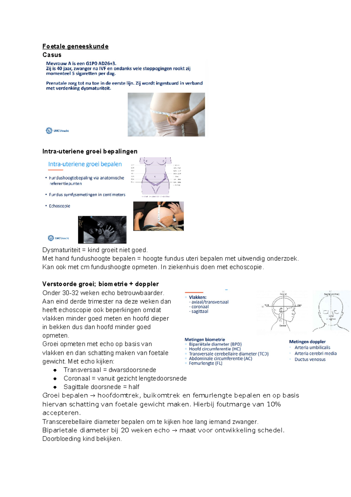 HC 4 - Intra-uteriene Groei en Dysmaturiteit in Foetale Geneeskunde ...