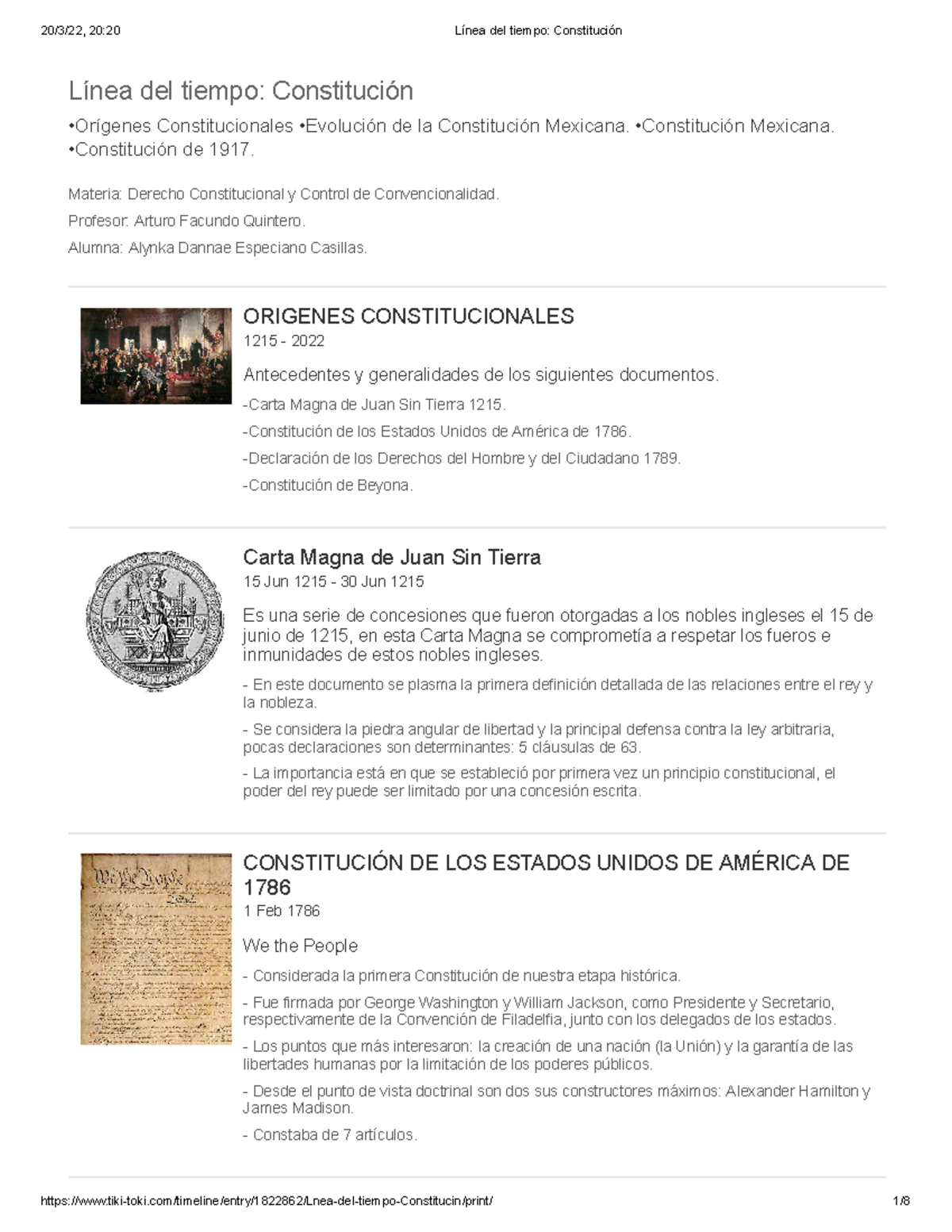 Act1 MA Línea del Tiempo de la Constitución Mexicana (CPEUM) - Studocu