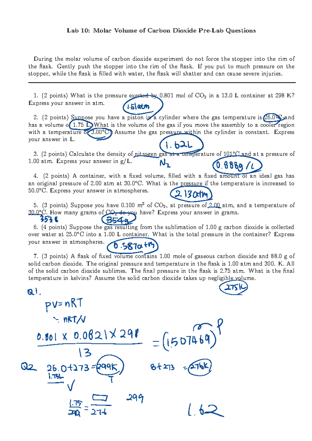 Molar Volume Of A Gas Lab Report