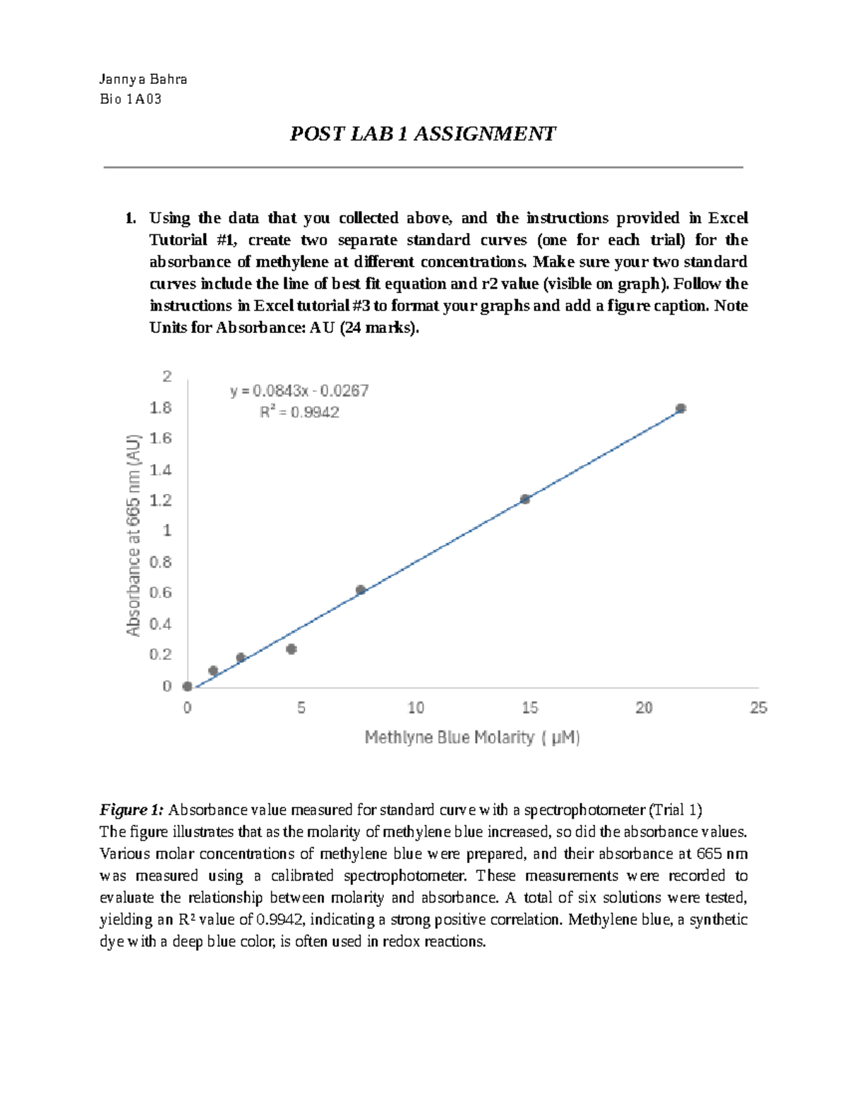 Bio 1A03 - Post Lab 1 Assignment - Google Docs - Jannya Bahra Bio 1A03 POST LAB 1 ASSIGNMENT 1 ...