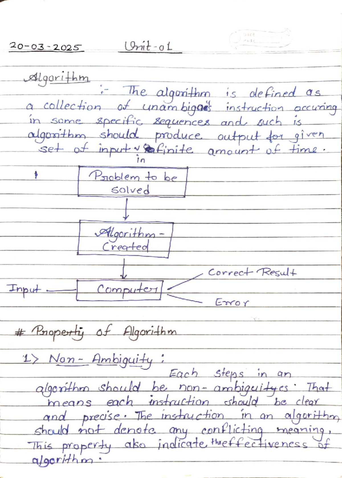 ADA Unit 01 - Comprehensive Notes on Algorithms and Their Analysis ...