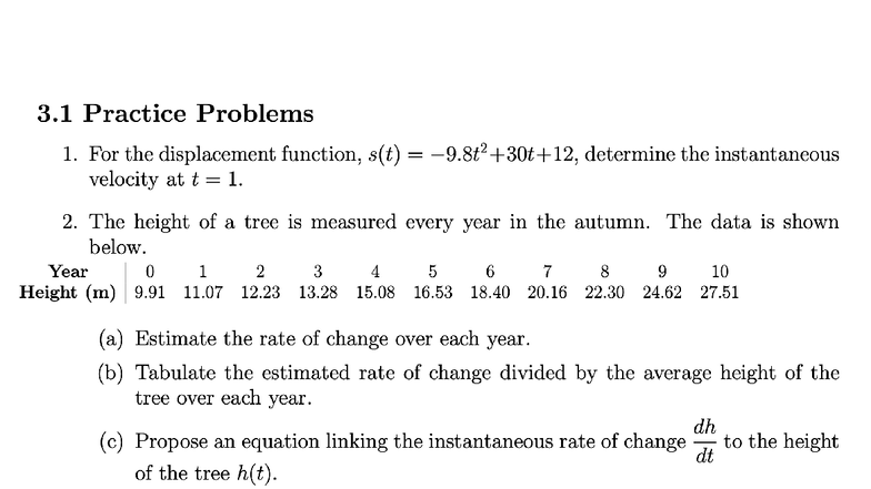 Math 137 Practice - Chapter 3 & 4 Review Problems - Studocu