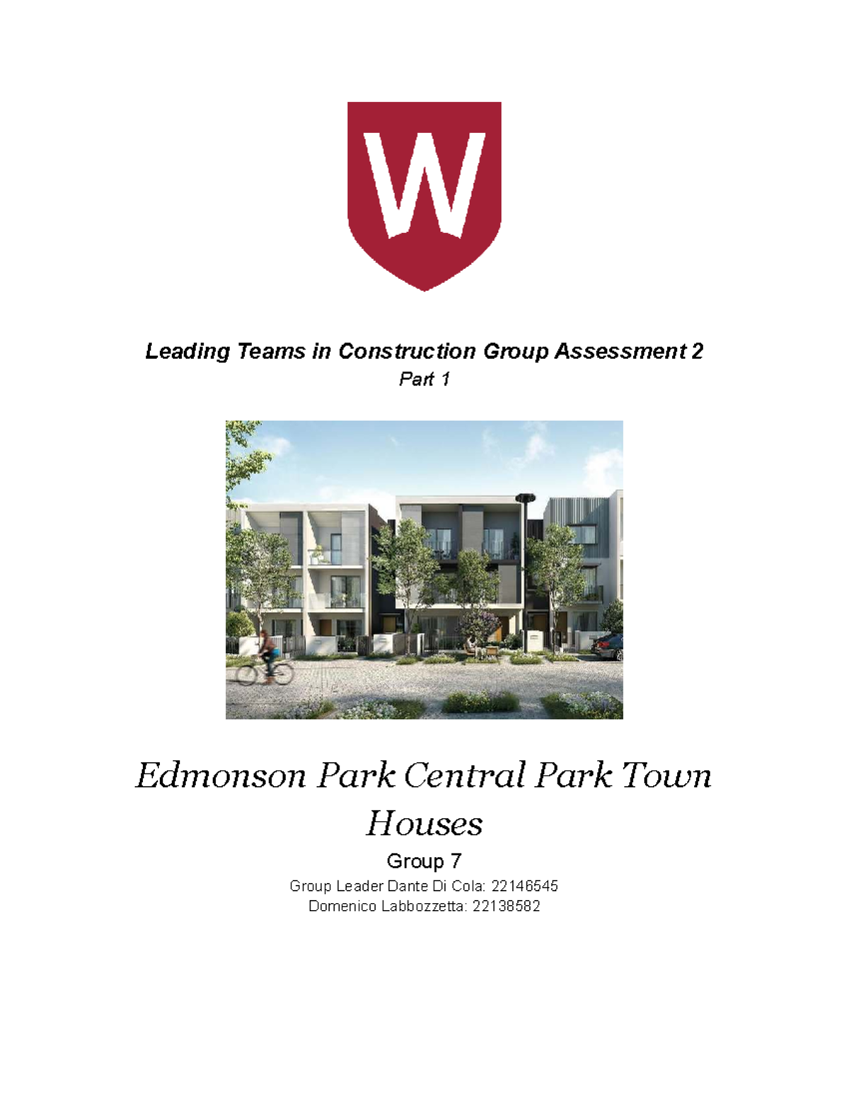 Leading Teams in Construction: Group Assessment 2 - Ed.Square Project ...